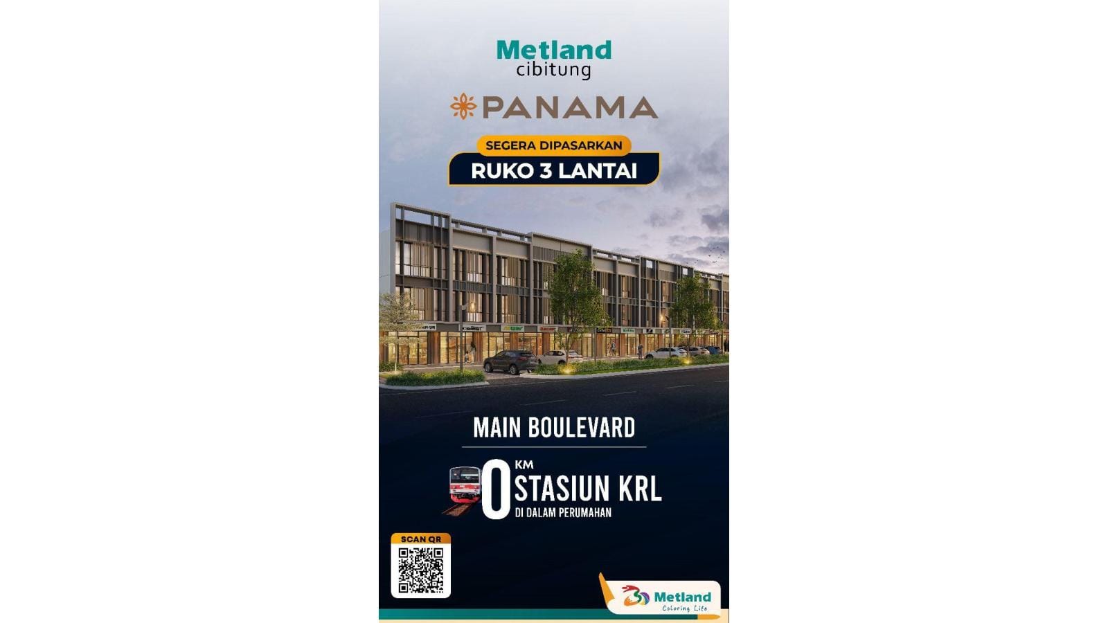 Ruko Panama | Metland Cibitung - Perumahan Strategis Sistem TOD di Bekasi